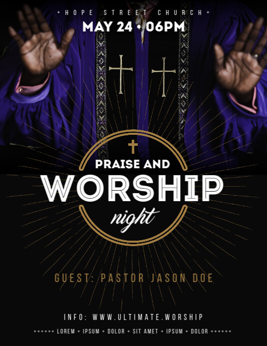 Copy of PRAISE AND WORSHIP FLYER | PosterMyWall