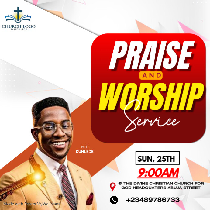 praise and worship flyer Template | PosterMyWall