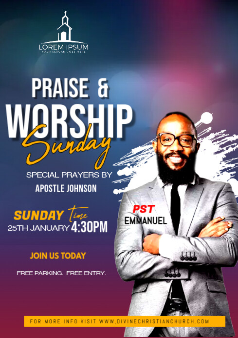 Copy of praise and worship flyer | PosterMyWall