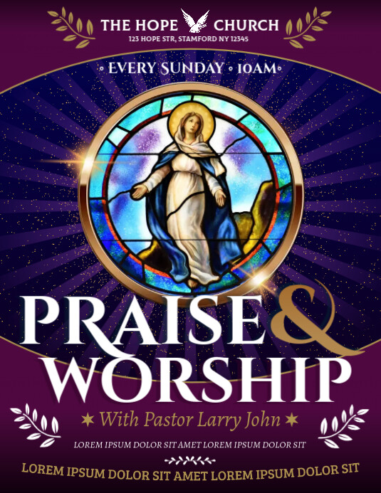 Copy of PRAISE AND WORSHIP FLYER | PosterMyWall