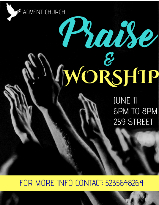 Praise and Worship flyer Template | PosterMyWall