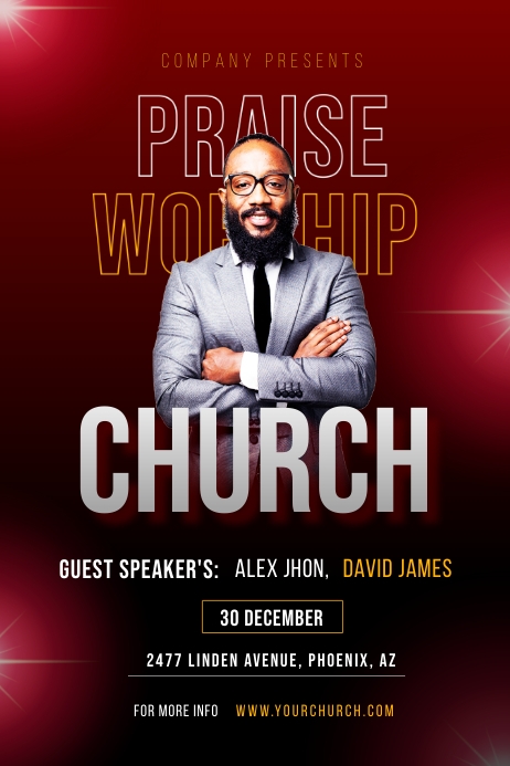 Copy of Praise and Worship Flyer Template | PosterMyWall