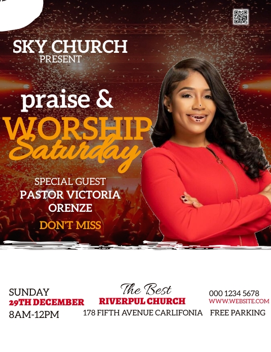 Copy of Praise and worship flyer template | PosterMyWall