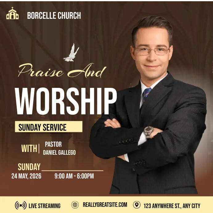 PRAISE AND WORSHIP INSTAGRAM POST Template | PosterMyWall