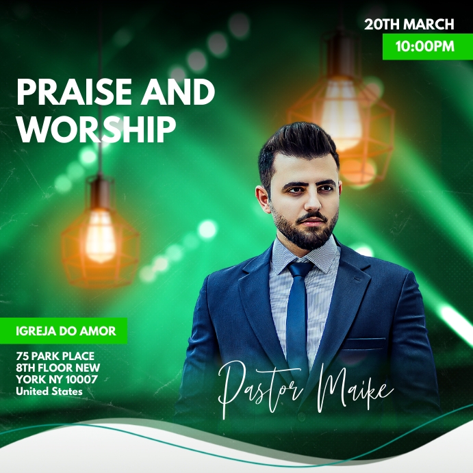 Plantilla de Praise and worship instagram post | PosterMyWall