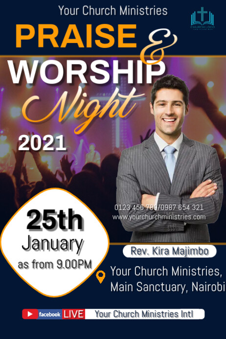 Praise and worship night Template | PosterMyWall