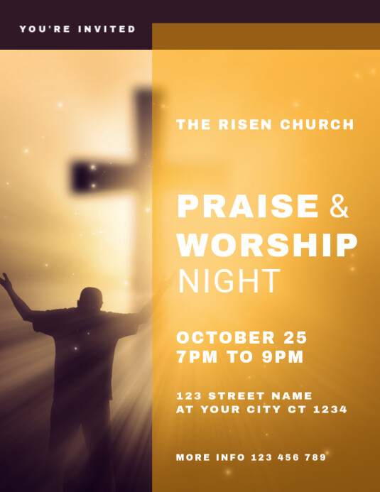 Praise and Worship Night Template | PosterMyWall