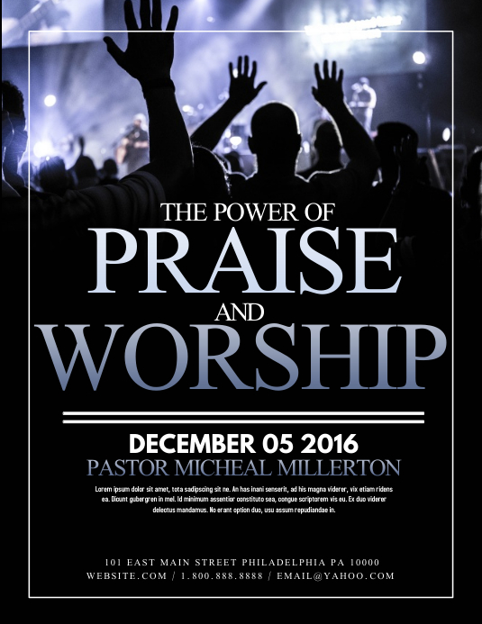 Praise and worship Template | PosterMyWall