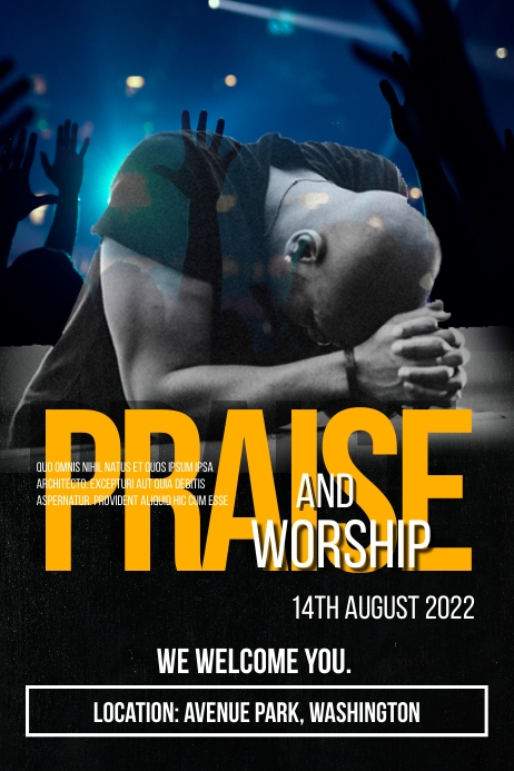 Praise and Worship Poster template | PosterMyWall
