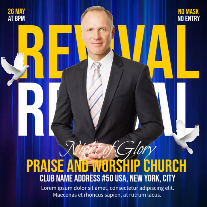 Praise And Worship Revival Template | PosterMyWall