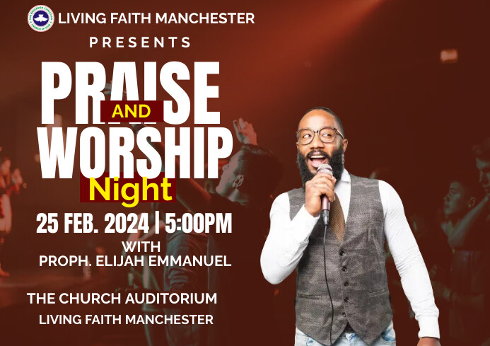 Praise and worship service (1) Template | PosterMyWall