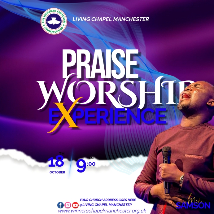 PRAISE AND WORSHIP service Template | PosterMyWall
