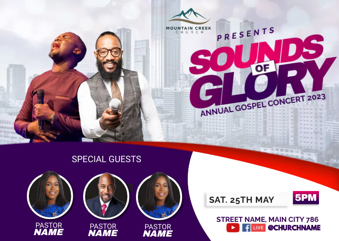 Copy of Praise and worship service | PosterMyWall