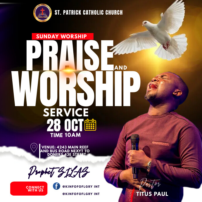 Praise and worship service Template | PosterMyWall