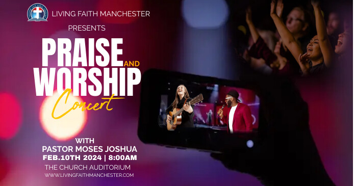 Plantilla de Praise and worship service | PosterMyWall
