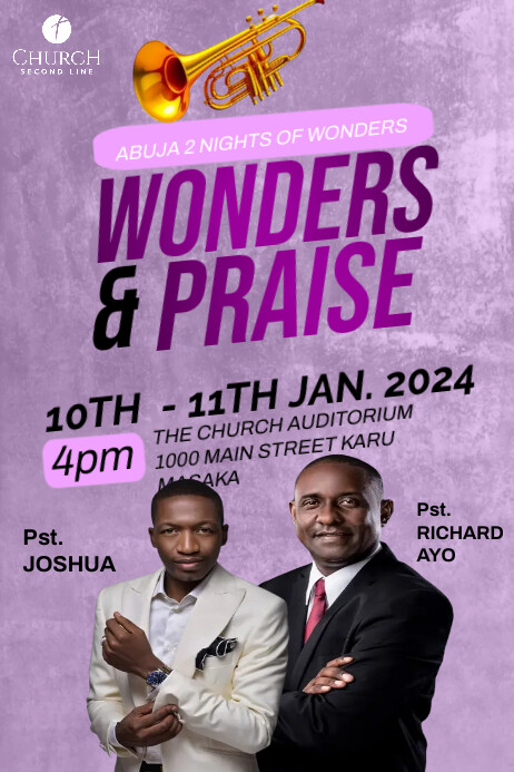 Copy of Praise and worship service | PosterMyWall