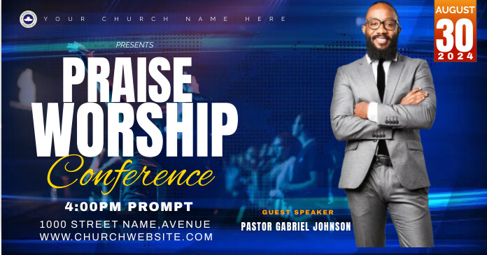 Praise and worship service Template | PosterMyWall