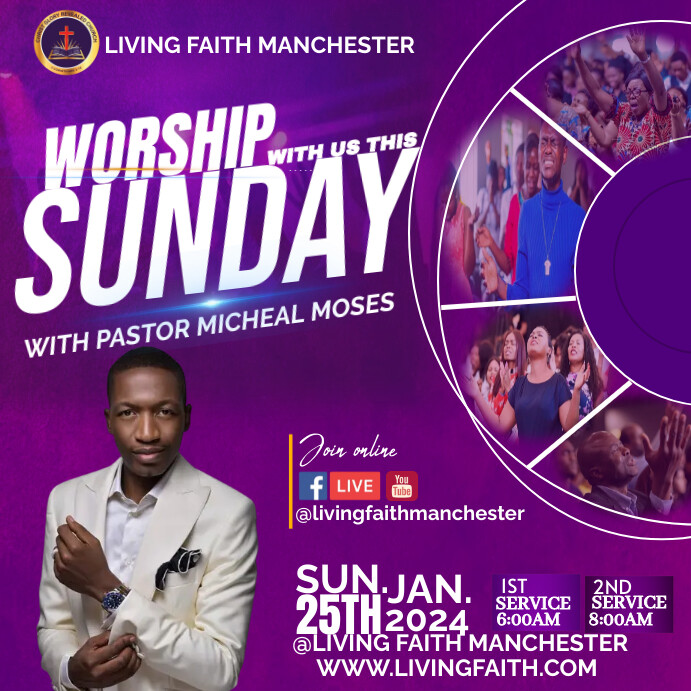 Praise and worship service Template | PosterMyWall
