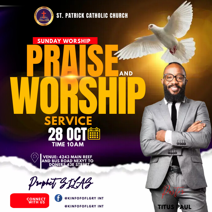 Praise and worship service Template | PosterMyWall