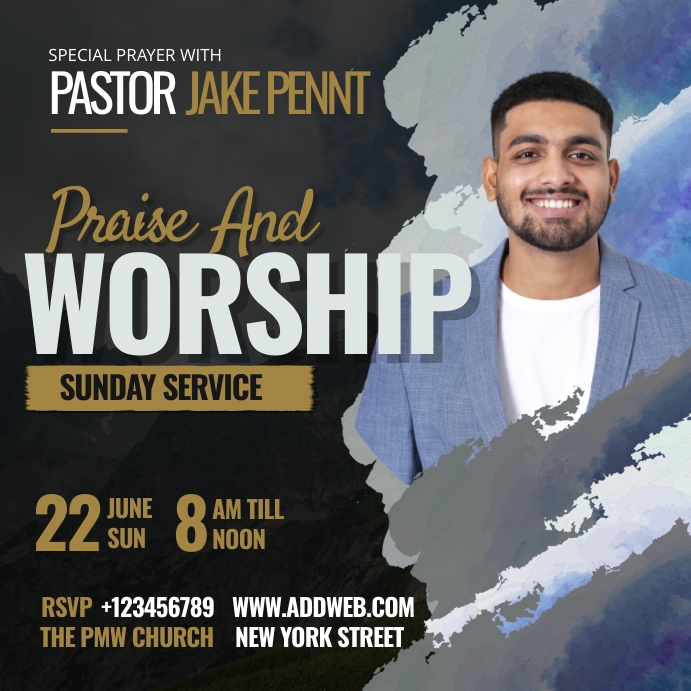 PRAISE AND WORSHIP SPECIAL PRAYER Template | PosterMyWall