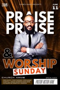 WORSHIP SUNDAY Template | PosterMyWall