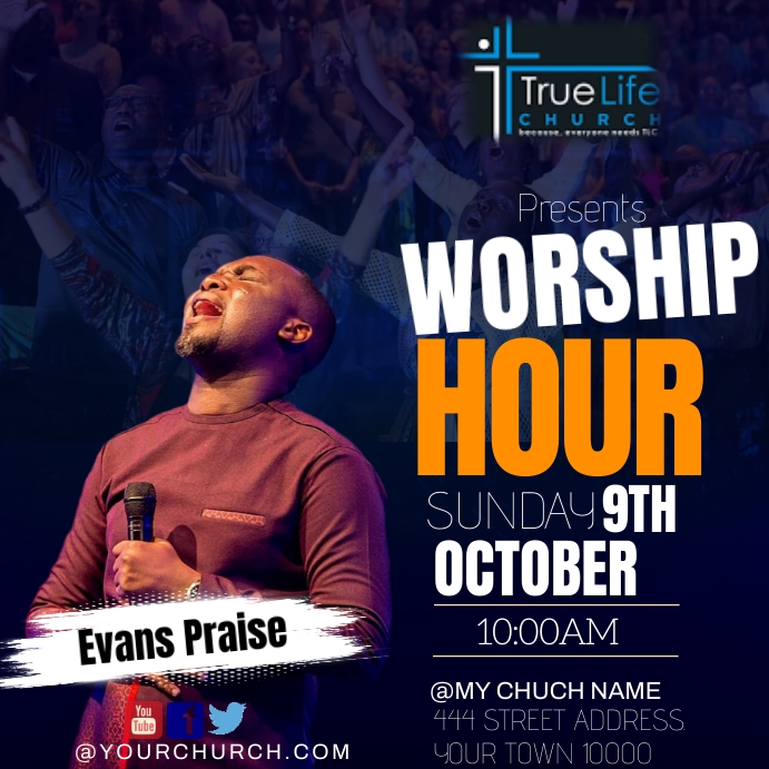 PRAISE AND WORSHIP TEMPLATE | PosterMyWall