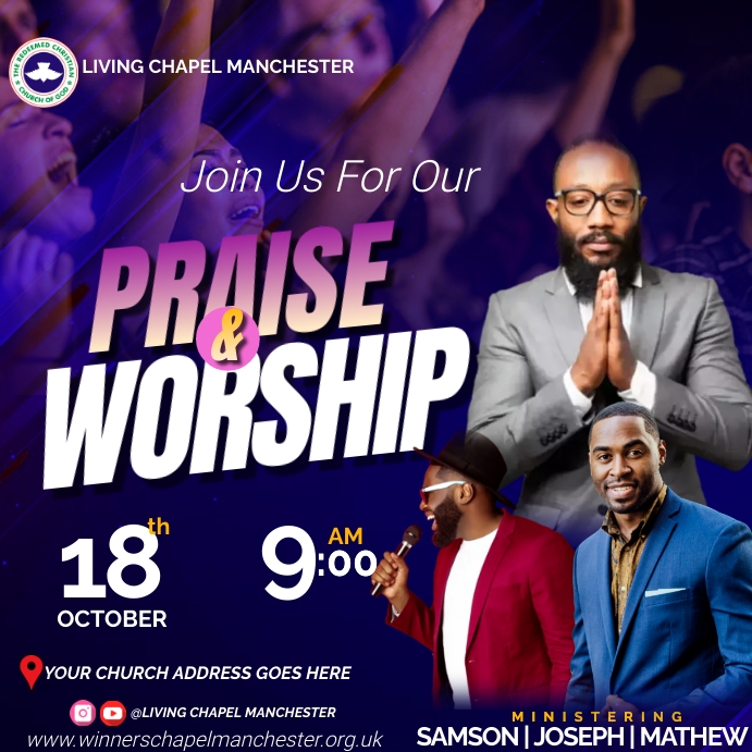 PRAISE AND WORSHIP TEMPLATE | PosterMyWall