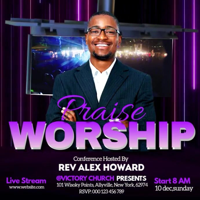 Plantilla de Praise And Worship Video Ads | PosterMyWall