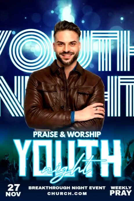 Praise And Worship Youth Night Template | PosterMyWall