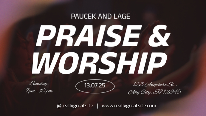 Praise and worship youtube thumbnail Template | PosterMyWall