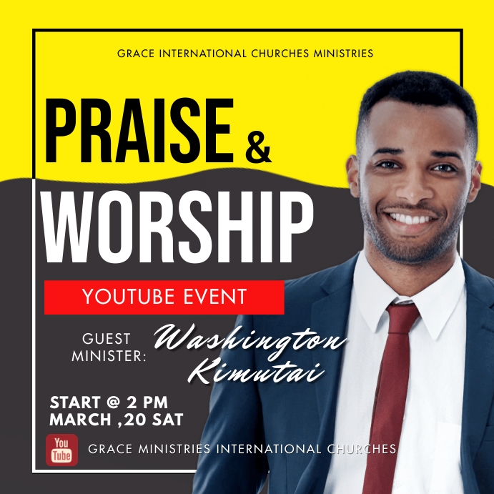 PRAISE ANND WORSHIP EVENT Template | PosterMyWall