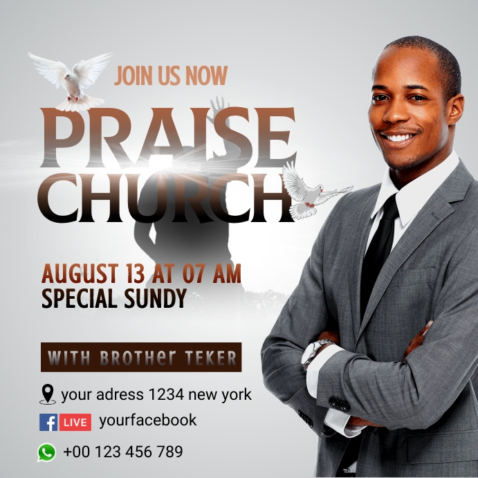 Praise church Template | PosterMyWall
