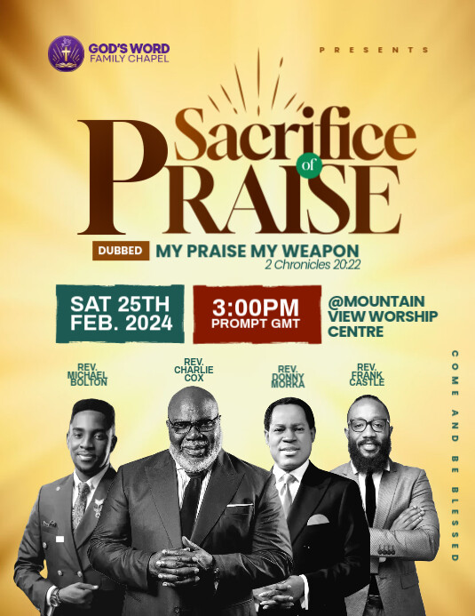 praise church flyer Template | PosterMyWall
