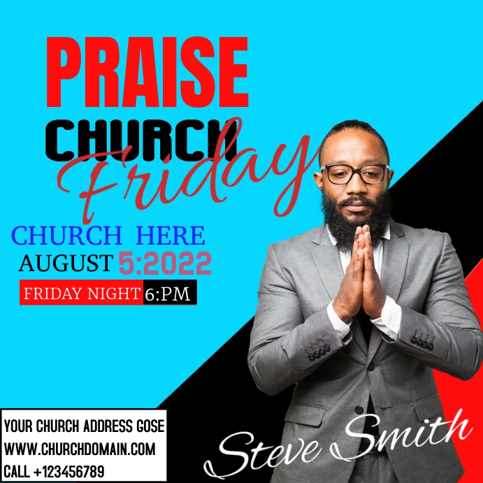 Praise church service Template | PosterMyWall