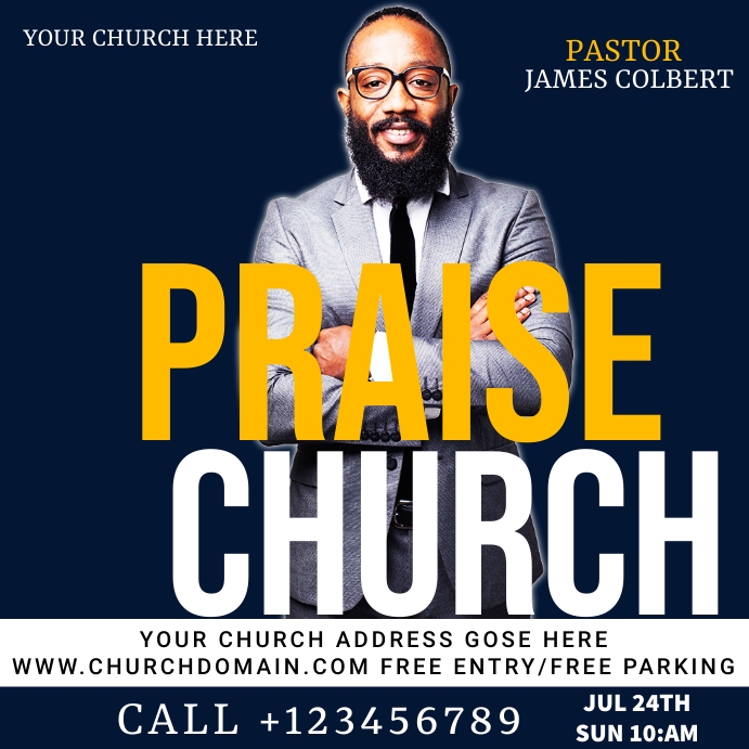 Praise church service Template | PosterMyWall