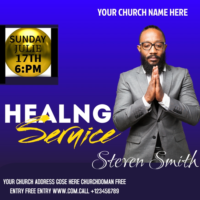 Praise church service Template | PosterMyWall