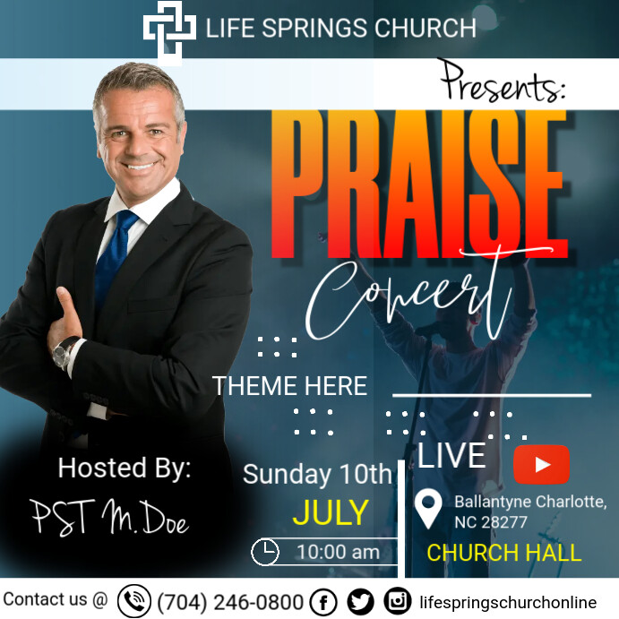 PRAISE CONCERT (19) Template | PosterMyWall