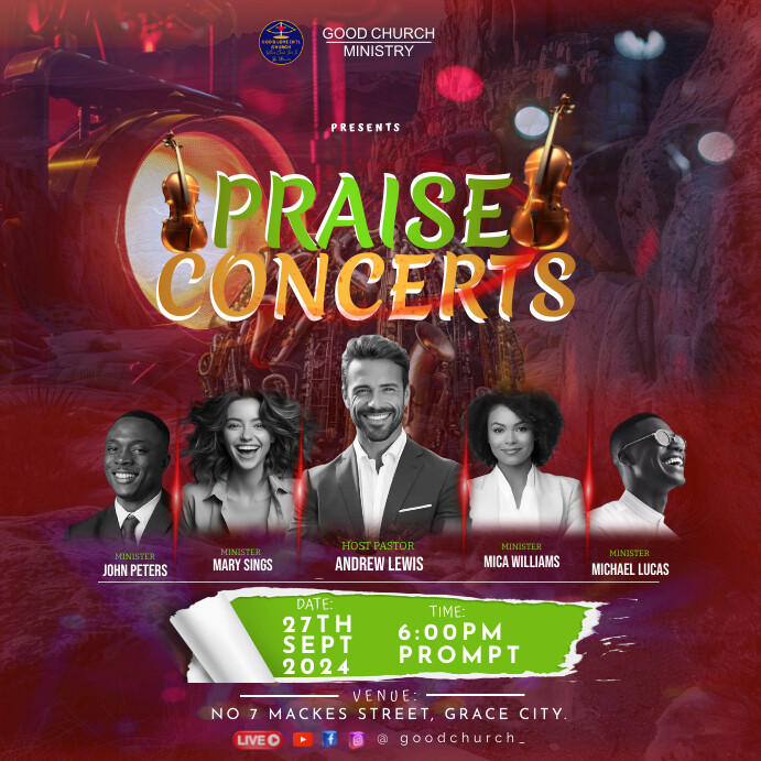 Modèle Praise concert instagram post | PosterMyWall