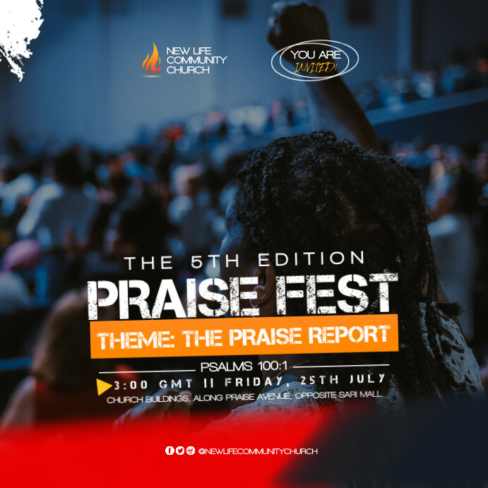 Praise fest poster Template | PosterMyWall