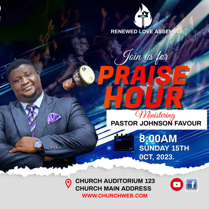 PRAISE HOUR Template | PosterMyWall