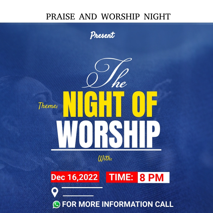 PRAISE NIGHT Template | PosterMyWall
