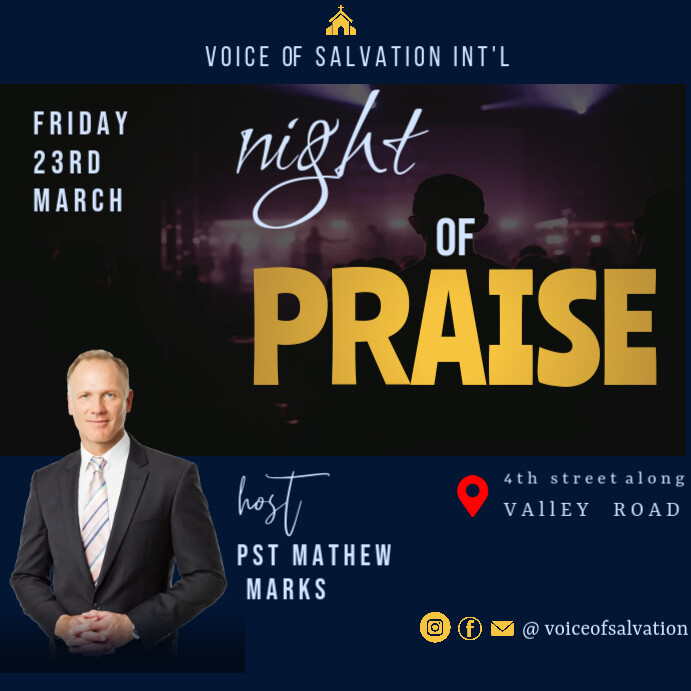 Praise night Template | PosterMyWall