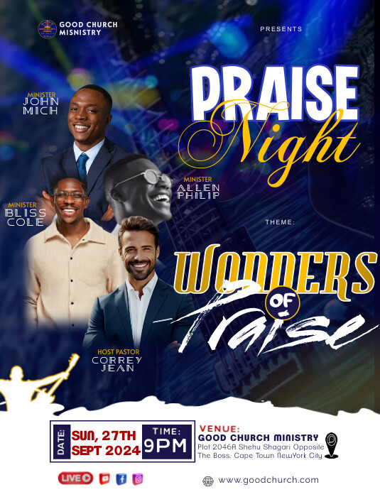 Copy of Praise night flyer | PosterMyWall