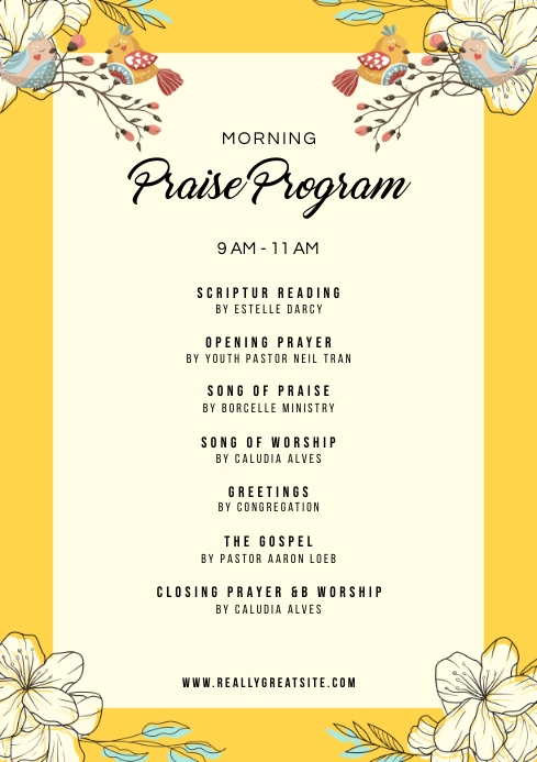 Copy of Praise Program | PosterMyWall