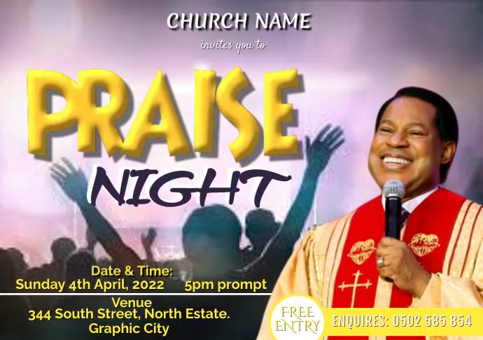 praise service (1) Template | PosterMyWall