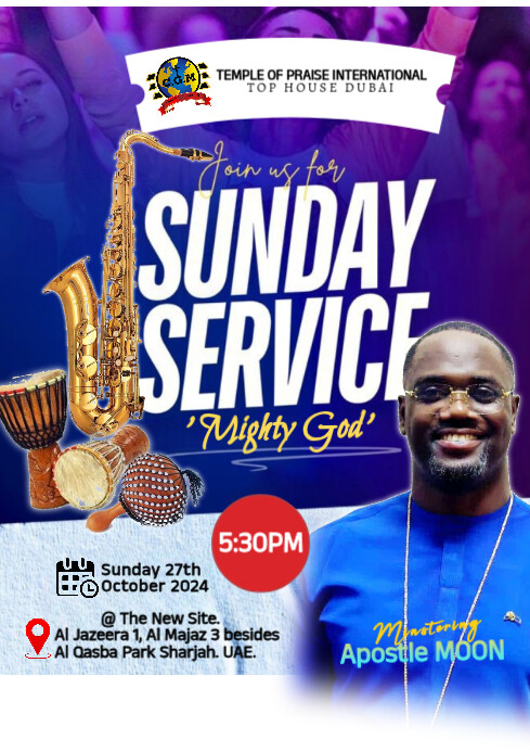 Praise service Template | PosterMyWall