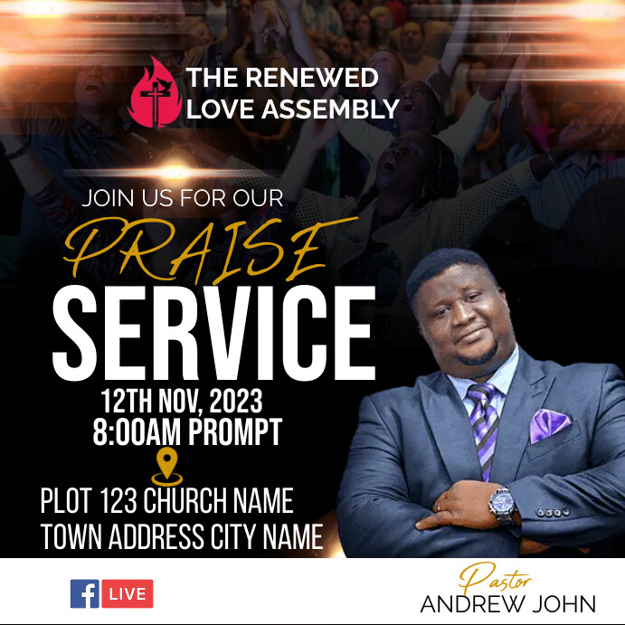 Praise service Template | PosterMyWall