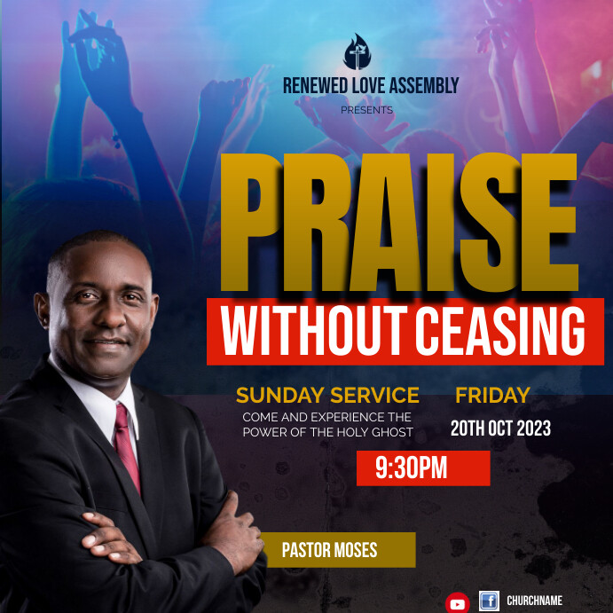Praise service Template | PosterMyWall