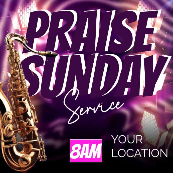 Plantilla de Praise Sunday | PosterMyWall