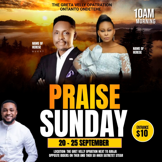 Copy of praise sunday | PosterMyWall